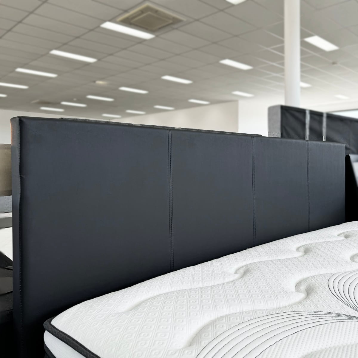 Prado Black PU Leather Bed Frame - Jack's Furniture