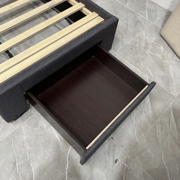 Prado Drawer Dark Grey Fabric with Drawer - Jack's Furniture