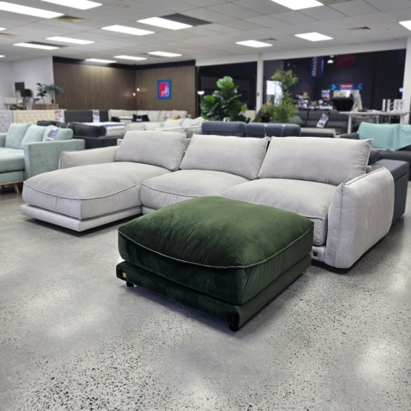 Logan Beige L-shaped Sofa - Jack's Furniture