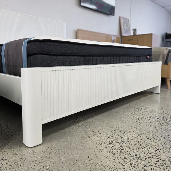 CLARA White Bed Frame Q$820 K$920 - Jack's Furniture